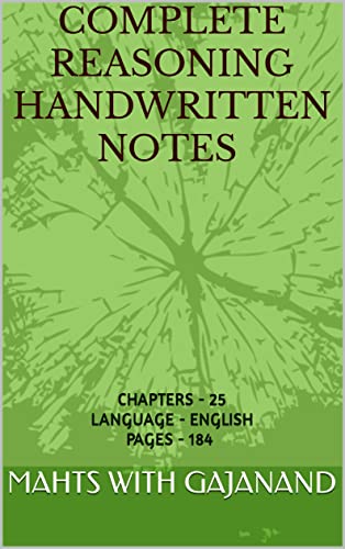COMPLETE REASONING HANDWRITTEN NOTES eBook : KUMAAWAT, GAJANAND ...