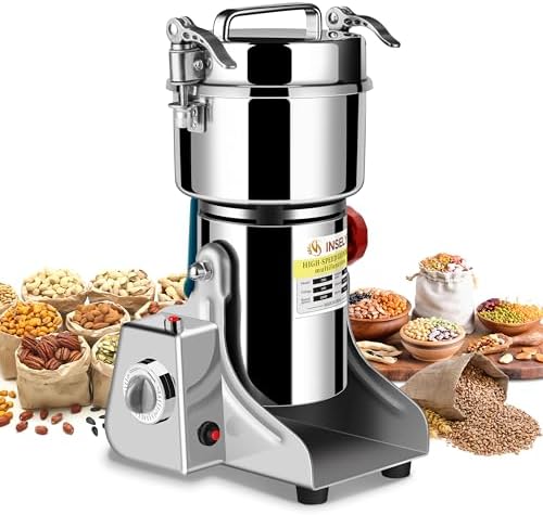 Amazon.com: INSELY Grain Mill Grinder High Speed Food Grain Mill ...