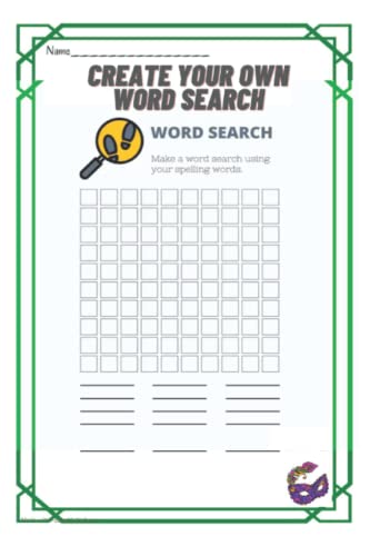 CREATE YOUR OWN WORD SEARCH FOR KIDS: MAKE YOUR OWN WORD - Want It All