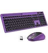 Amazon.com: Wireless Keyboard and Mouse Combo Rose Pink, Vivefox USB A ...