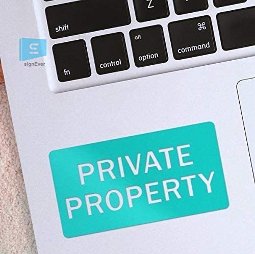 SIGN EVER Private Property Sign Laptop Trackpad Stickers Laptop Skins ...