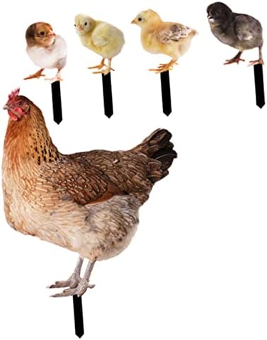 Amazon.com: 1 Set Hen Chick Ground Plug Yard Decor Yard Sign Simulation ...