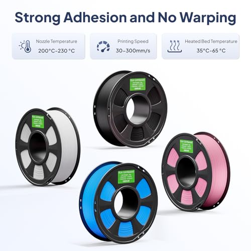 DEEPLEE PLA Plus 2.0 Filament Black 1KG, 3D Printer Filaments Upgraded ...