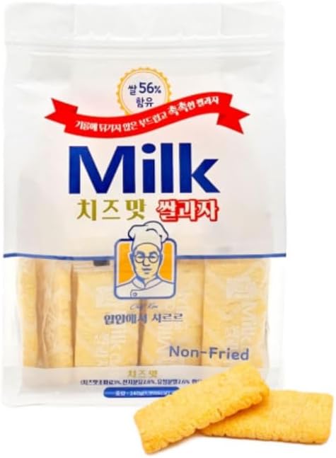 Amazon.com: Milk Classic Rice Cracker 밀크 클래식 쌀과자 240g (240g, Cheese ...