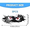 Molain 3Pcs Halloween Monster Angry Eyes Car Decals,10 x 4 inches Black ...