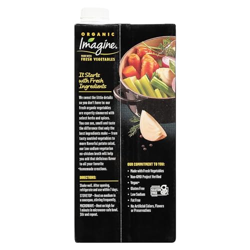 Snapklik.com : Imagine Organic Low Sodium Vegetarian No-Chicken Broth ...