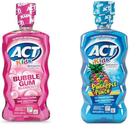 Amazon.com: ACT Kids Anticavity Fluoride Rinse Bubble Gum Blowout 16.9 ...