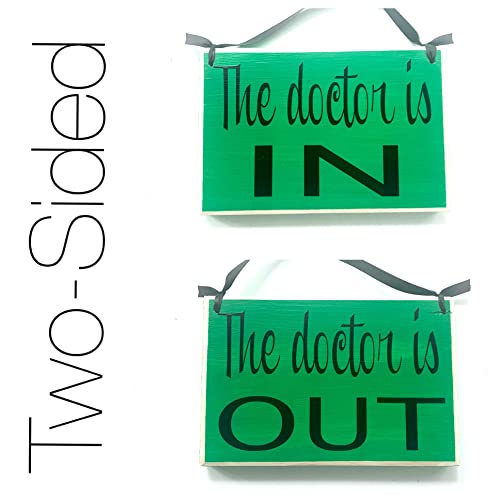 Amazon.com: 8x6 The Doctor is In Out Custom Wood Sign | Room Available ...