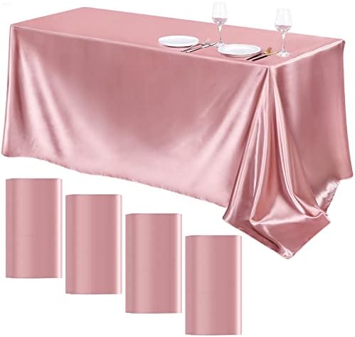 Amazon.com: Sparkle and Bash 3 Pack Rose Gold Plastic Tablecloth ...