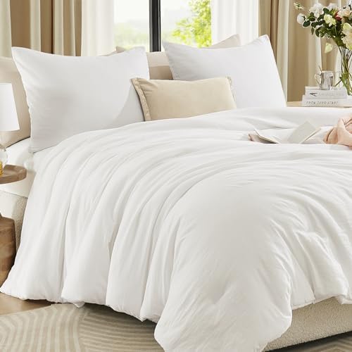 Amazon.com: Quataly Full Comforter Sets White,3PCS Soft Lightweight ...