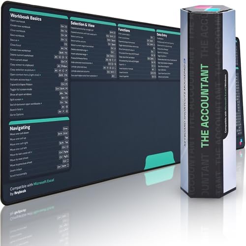 Amazon.com: Keybeak Excel Mouse Pad Shortcuts (31.5x11.8 in) - Excel ...