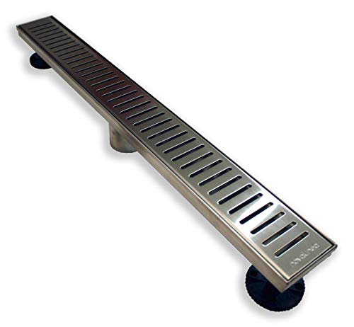 Buy Novalinea ZA Linear Shower Drain (32 Inch VERTI-LINE Pattern) Sleek ...
