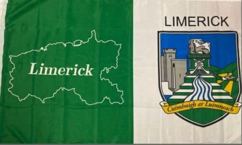 OFFICIAL IRELAND GAA crest COUNTY Limerick map design flag 152cm x91cm ...
