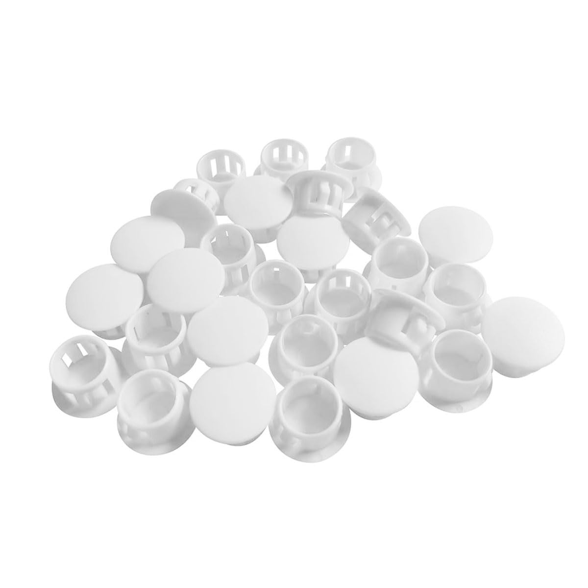 Snapklik.com : ZYYC 30 Pcs White Hole Plugs 16mm