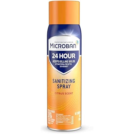 Amazon.com: Microban 24 Hour Sanitizing Spray, Fresh Scent, 6 cans/case ...