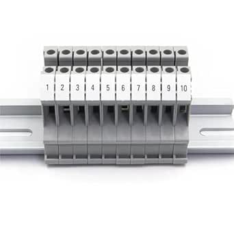 100Pcs DIN Rail Terminal Marker Strip Labels ZB Series, Clear Wire ...