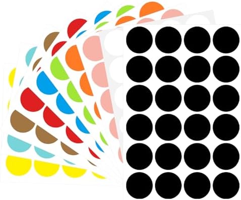 Amazon.com : Garryewan Colored Dot Stickers, Removable Round Color ...