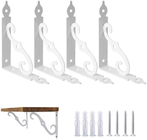 HZSOOCH 4PCS Wall Shelves Bracket 6inch Heavy Duty Decorative Shelf ...
