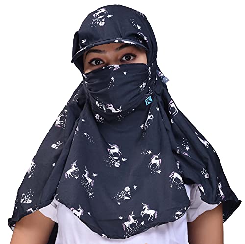 Kavach Ready-to-wear full face Printed Soft Scarf covering Mask Scarf ...