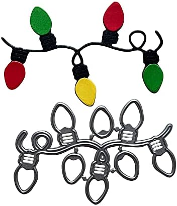 Amazon.com: Metal Christmas String of Lights Die Cuts New Year Lantern ...