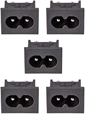 sourcing map Panel Mount Plug Adapter AC 250V 10A C14 3 Pins IEC Inlet ...