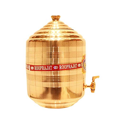 Jain Metal Store Copper Plain Matka - Copper (10 Liter) : Amazon.in ...