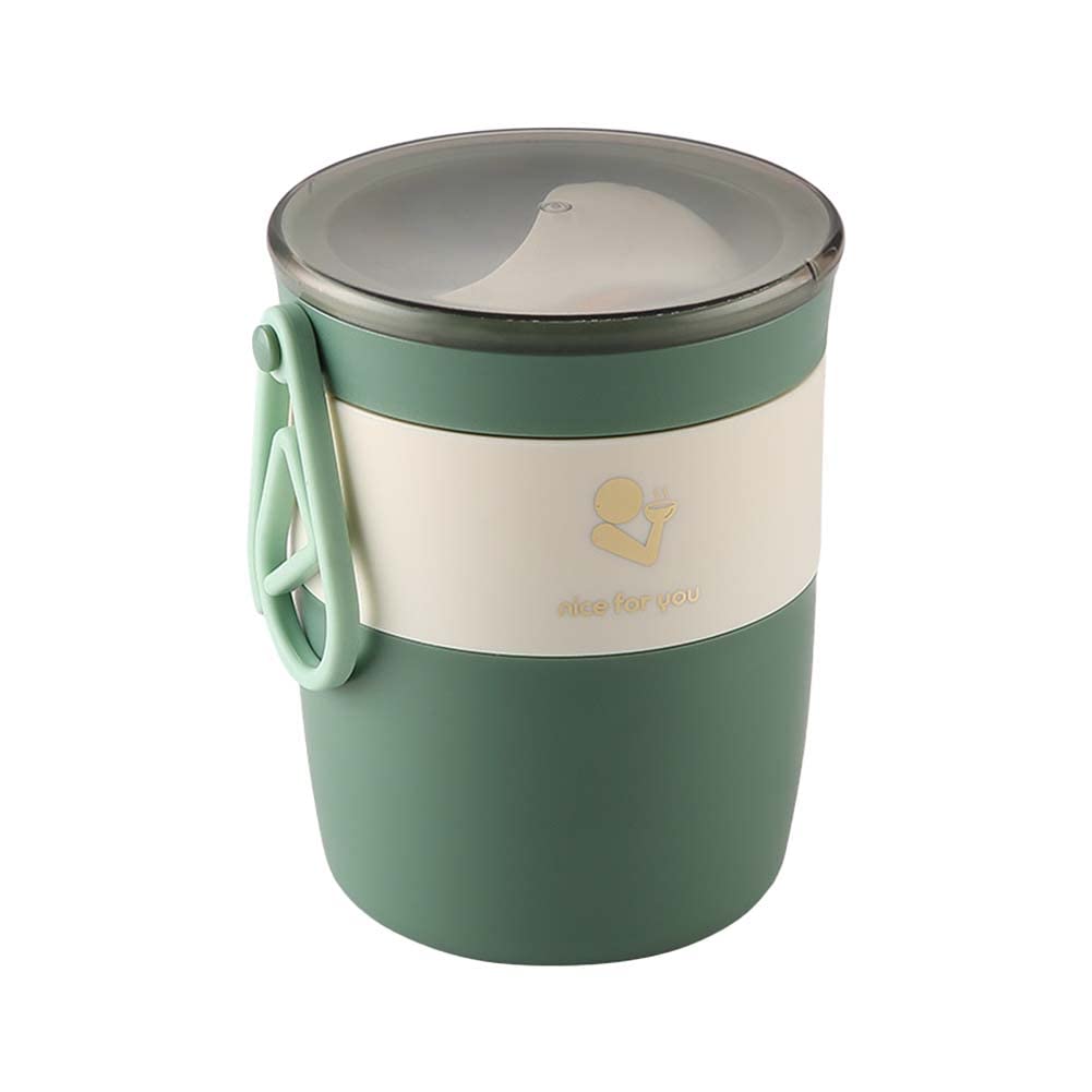 Amazon｜Weishan スープ缶 580ml ランチスープジャー PP 電子レンジ対応 お手入れ簡単 透明フタ内蔵 カトラリー便利で衛生的 持ち運びハンドル簡単取り外し可能 (グリーン ...