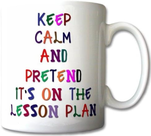 Keep Calm and Pretend Its On The Lesson Plan PURPLE Mug Cup Gift Retro ...