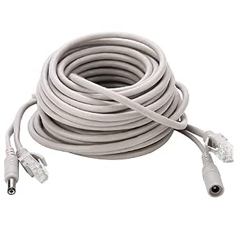 Acogedor Ethernet CCTV Cable,15M RJ45+DC Ethernet CCTV Cable Security ...