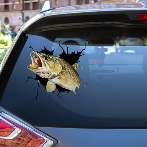 Amazon.com - Bass Fishing Car Decals - Bass Fish Vinyl Decal Stickers ...