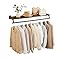 Amazon.com: SONGMICS Clothes Rack with Top Shelf, Wall Mounted Clothing ...