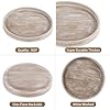 Amazon.com: Hanobe Candle Plate Holder Tray: Whitewash Round Wood ...