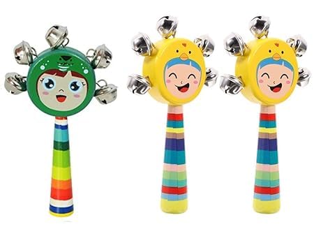 MontyMaestro -Face Bell Rattle -Random Design and Color| Activity Toy ...