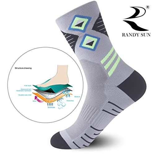 Snapklik.com : Mid Calf Running Socks, Breathable Waterproof Socks High ...