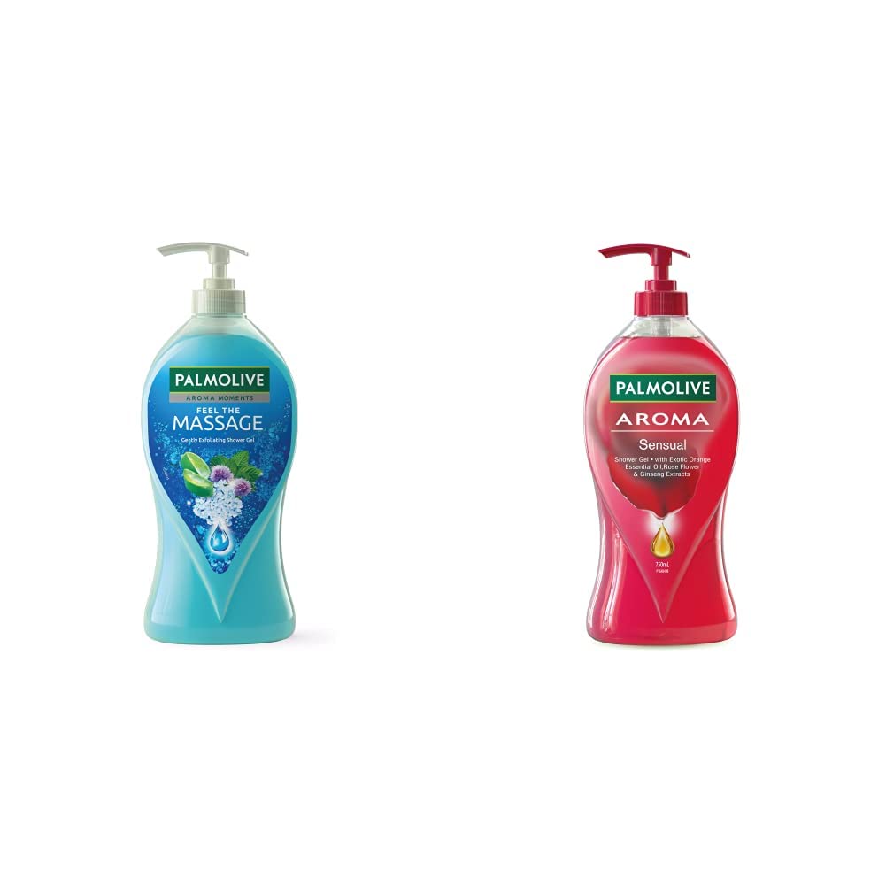 Palmolive Feel The Massage Body Wash, 750ml Pump Bottle, Body Scrub ...