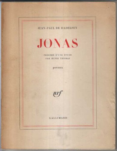 Amazon.com: JONAS (BLANCHE): 9782070217328: Jean-Paul de Dadelsen: Books