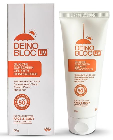 Deino Bloc UV Silicone Sunscreen Gel SPF 50 50GM : Amazon.in: Beauty