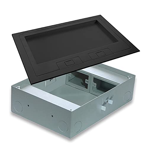 4-Gang Raised Floor Box - for Wood, Stages and Raised Floors - Black ...
