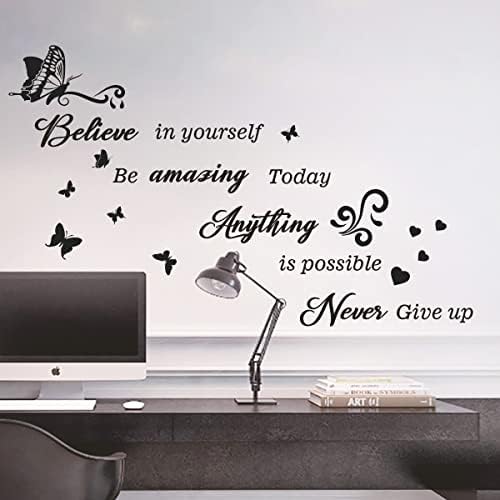 Amazon.com: Yuuzue Quotes Wall Sticker Decals Inspirational Quotes Wall ...