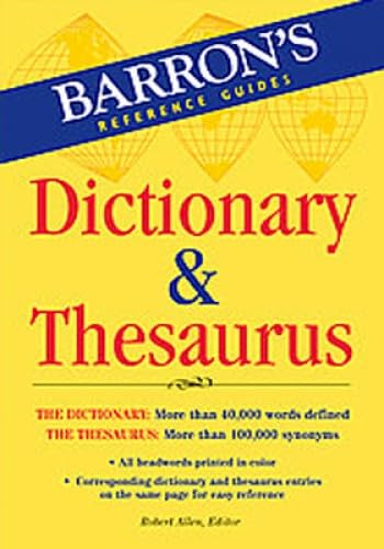 Barron's Dictionary & Thesaurus (Barron's Reference Guides): Allen ...