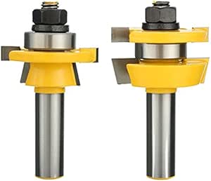 Ologymart 2pcs 1/2 Inch Shank T Type Shaker Bevel Rail And Stile Router ...