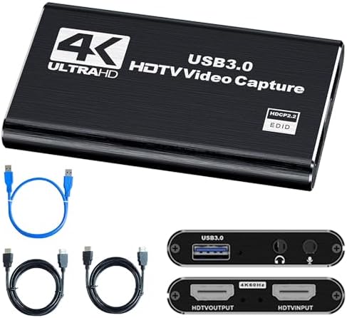 Amazon.com: Mirabox USB3.0 4K HDMI Video Capture Card, 1080P 60FPS HD ...
