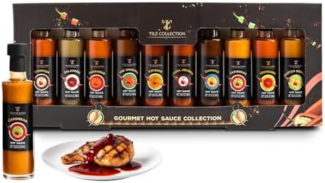 Amazon.com : Chilli, Hot Sauce Gift Set -10 Flavours, Hot Sauce Bottles ...