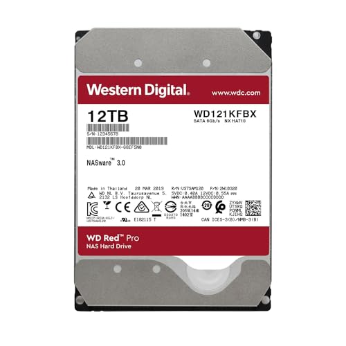 Western Digital 12TB WD Red Pro NAS Internal Hard Drive HDD - 7200 RPM ...