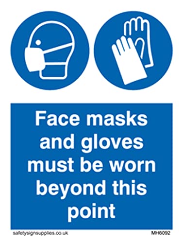 Face masks and gloves must be worn sign – BigaMart