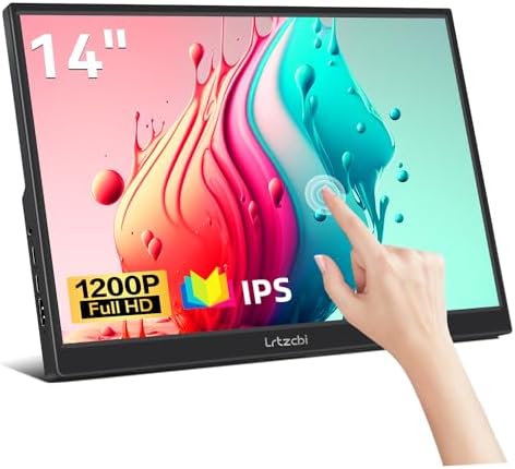 Amazon.com: Lrtzcbi Portable Monitor Touchscreen 14 inch, IPS Touch ...
