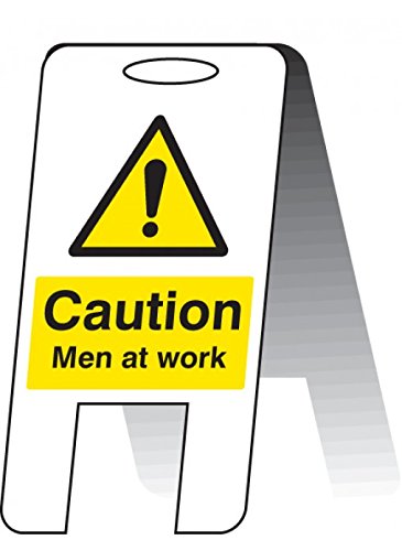 Caledonia Signs 58513 "Caution Men at Work" Sign, Self Standing Folding ...