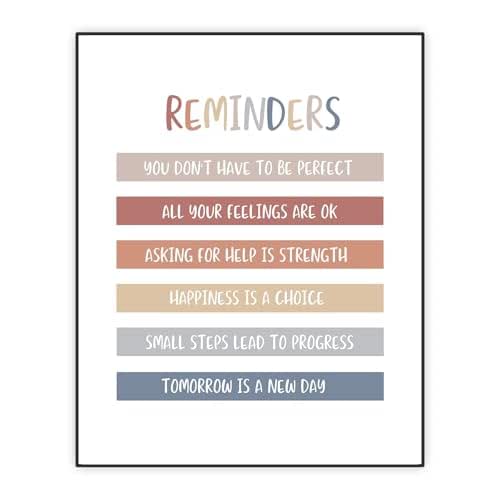 Amazon.com: Positive Affirmations Poster, Mental Health Reminders Wall ...
