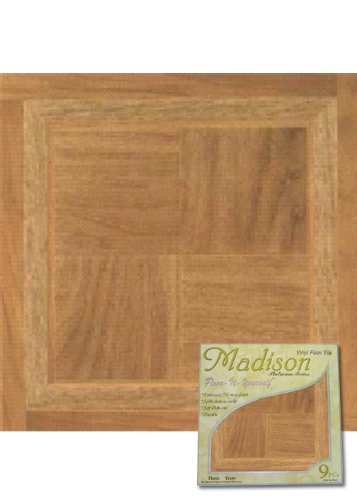 Home Dynamix 6082 Madison Vinyl Tile, 12 by 12-Inch, Woodtones, Box of ...