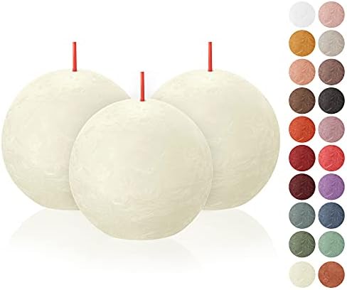 Amazon.com: 4 Pack 3 Inch Wedding Ball Pillar Candles Purple Round Ball ...